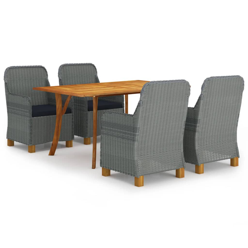 VidaXL Rectangular 4 - Person Dining Set with Cushions | Wayfair