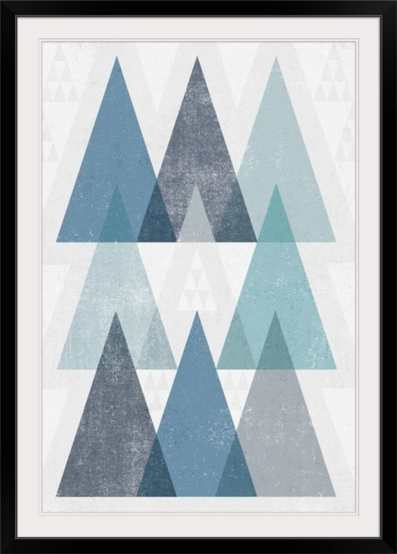 George Oliver Brodin Mod Triangles IV Blue' by Michael Mullan Graphic ...