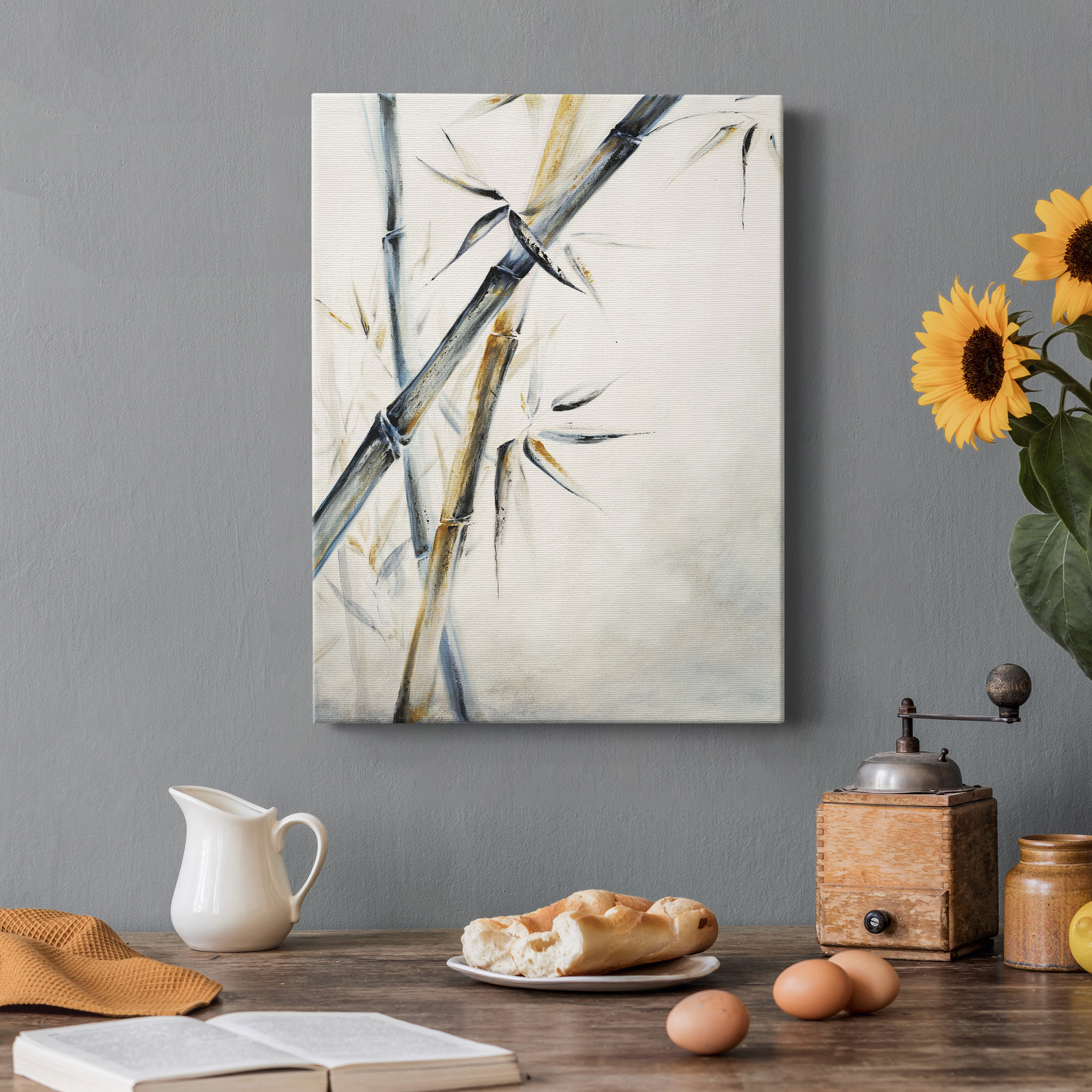 Bay Isle Home™ Black Bamboo- Premium Gallery Wrapped Canvas - Ready To ...