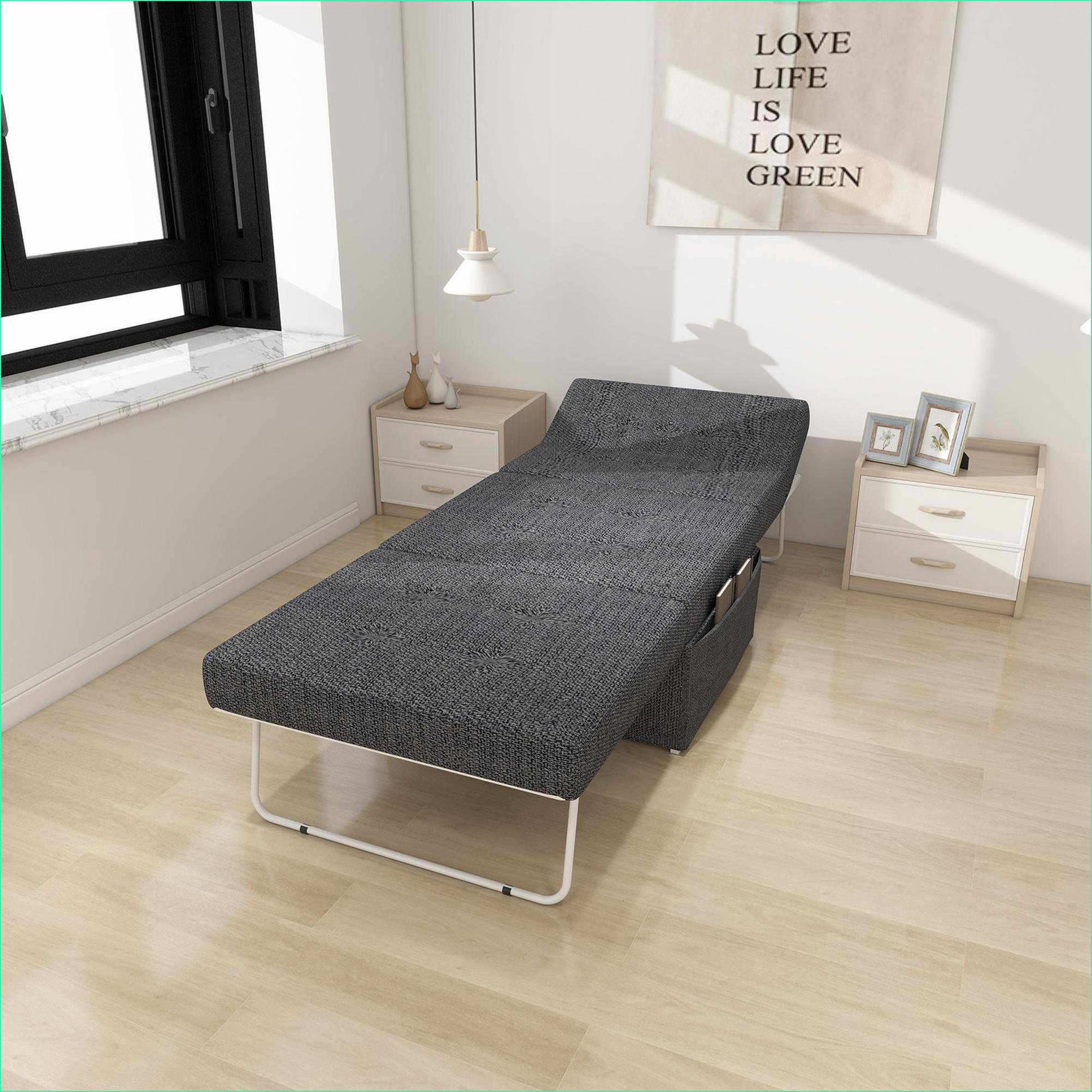 Wrought Studio™ Sofa Bed | Modern Convertible Futon Couch, Adjustable ...