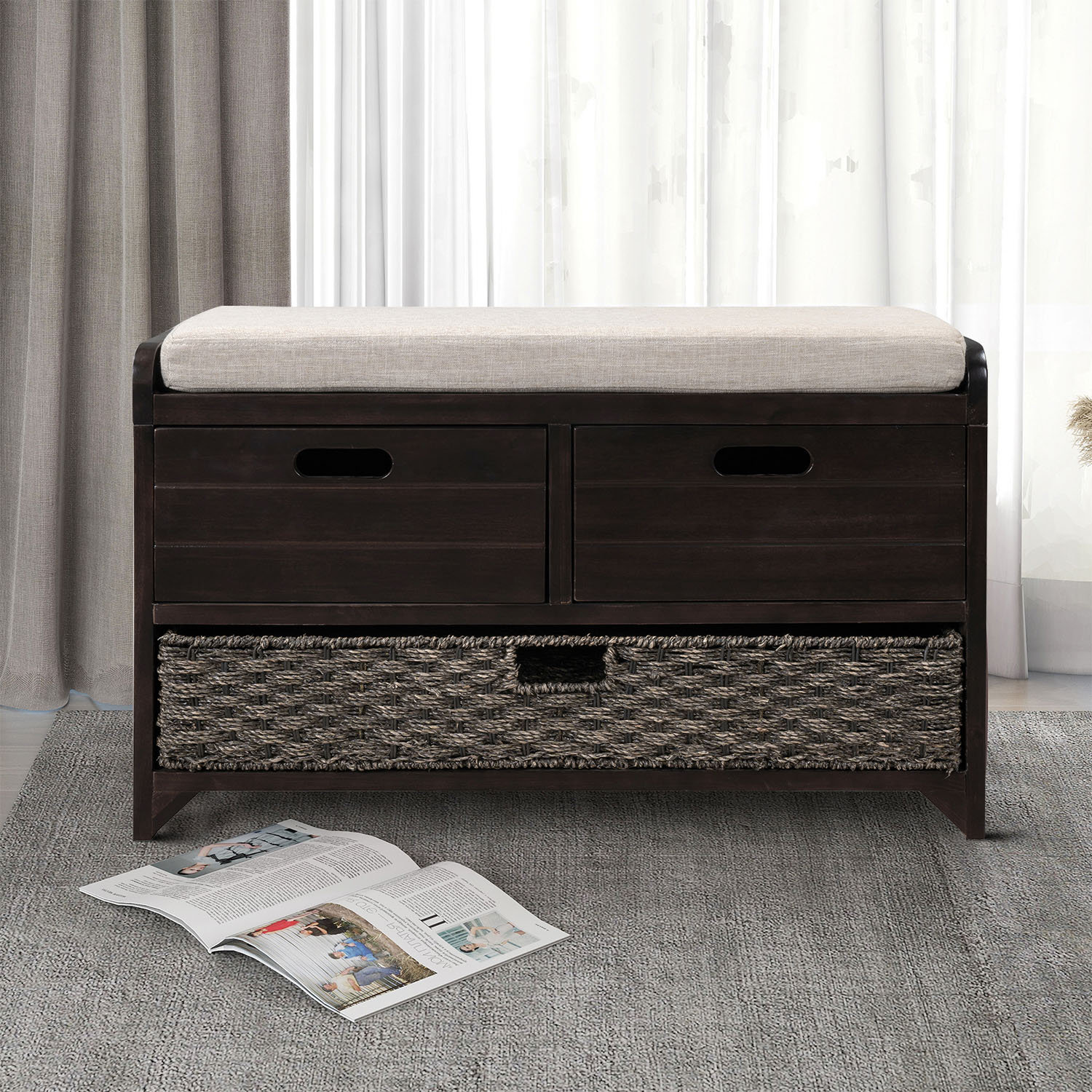 Red Barrel Studio Drawers Storage Bench - Wayfair Canada
