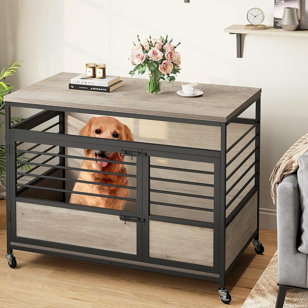 Leader Books 39.4 Inch Dog Kennel Indoor Furniture End Table Dog Crate ...