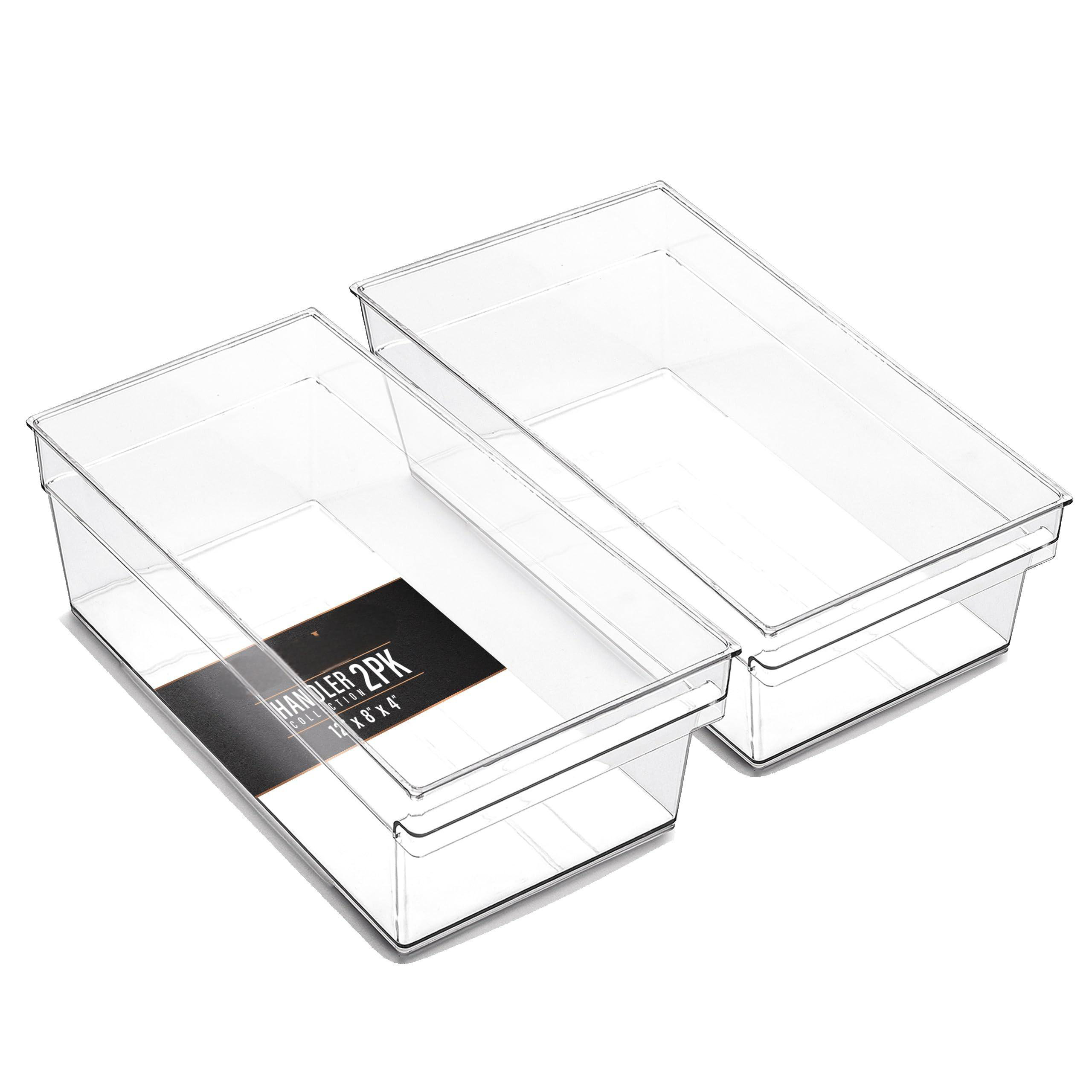 Prep & Savour Plastic Storage Bins, Large - Shallow Multipurpose ...