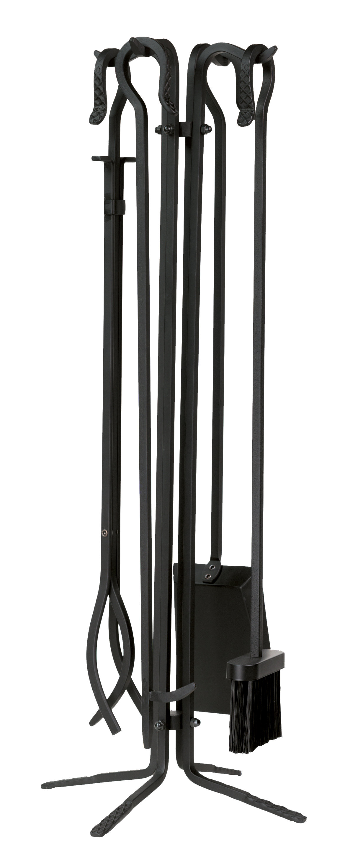 17 Stories Walterhill 5 Pieces Steel Fireplace Tool Set | Wayfair