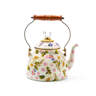 MacKenzie-Childs Wildflowers White/Pink/Brown/Green 2 Quart Tea Kettle ...