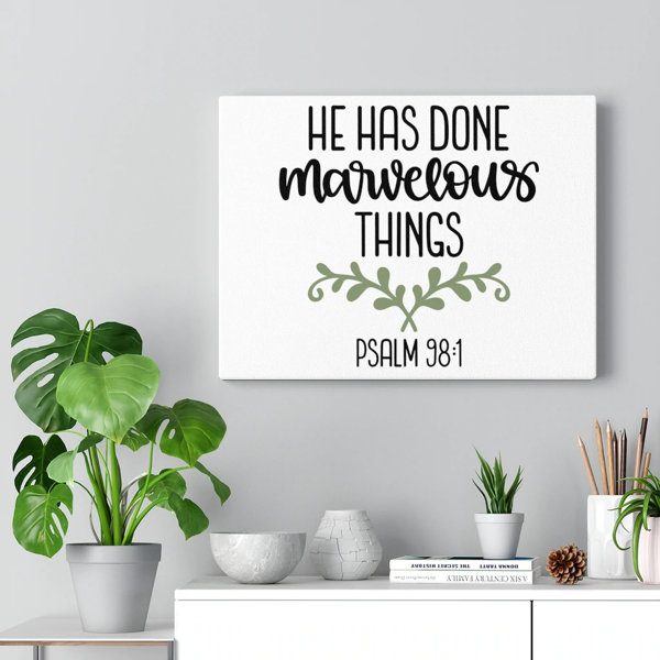 Express Your Love Gifts Scripture Canvas Marvellous Psalm 98:1 ...