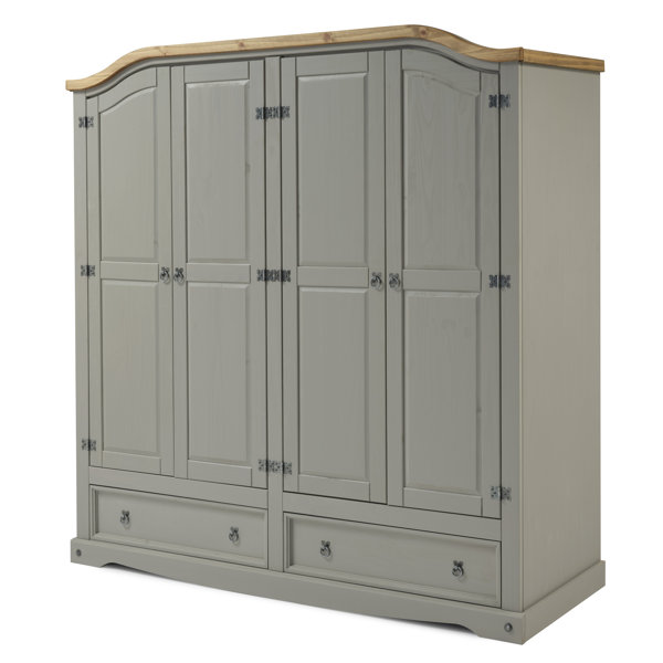 Ophelia & Co. Faywood 4 Door Solid Wood Wardrobe | Wayfair.co.uk