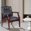 Charlton Home Mid-Back Leather Guest Chair with Padded Seat and ...