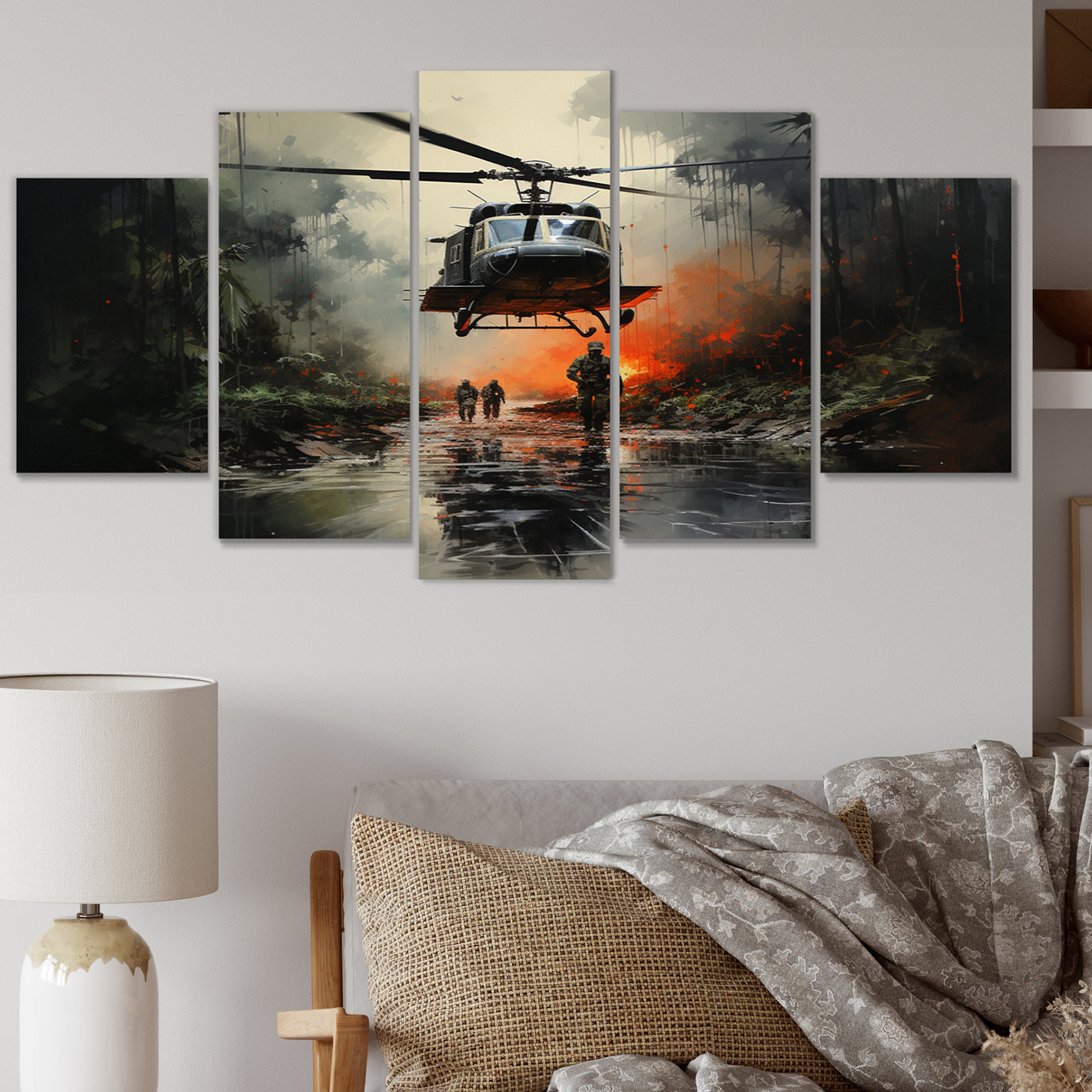 Trent Austin Design® Military Helicopter In Vietnam War - Military Wall ...