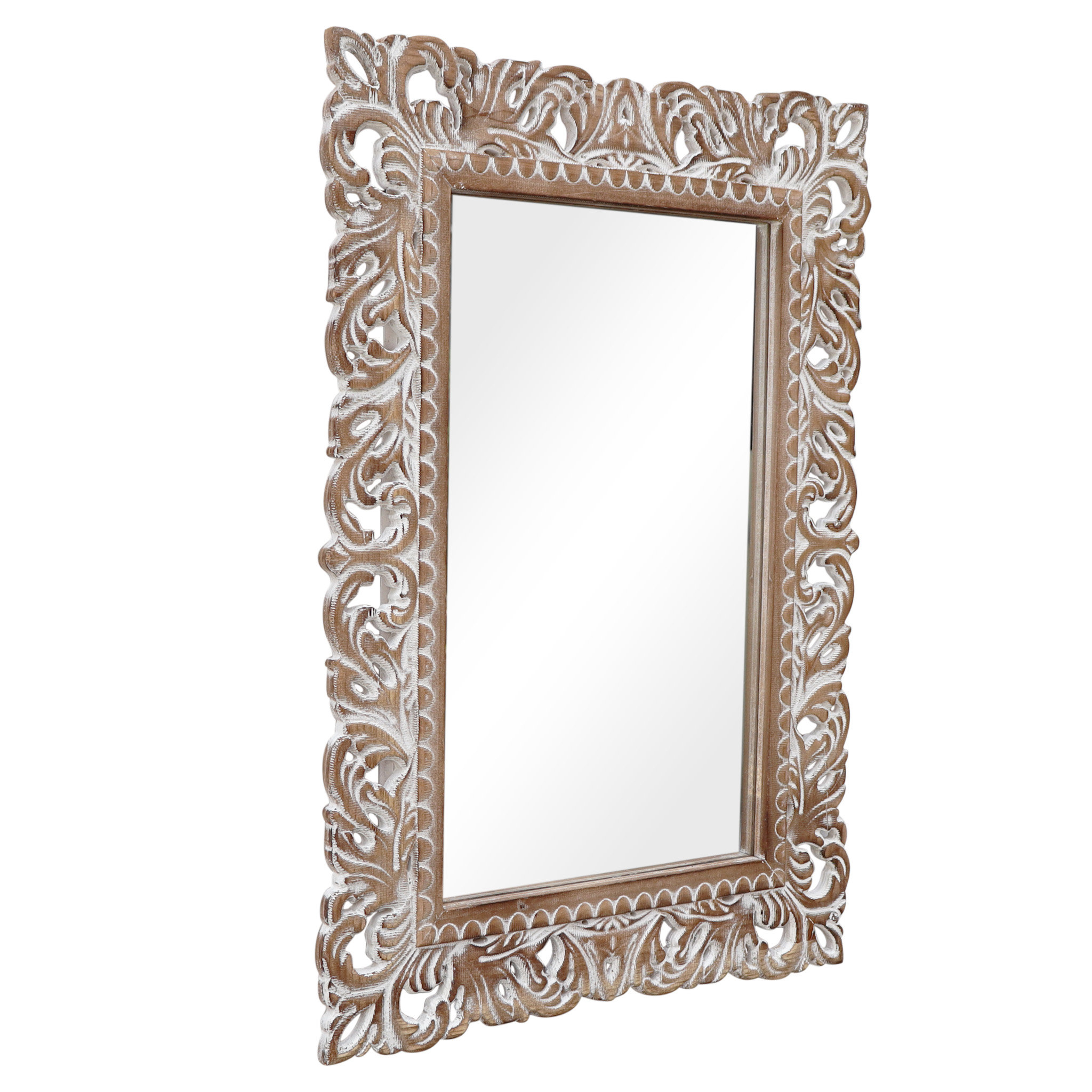 Ophelia & Co. Tripolia Distressed Wall Mirror | Wayfair