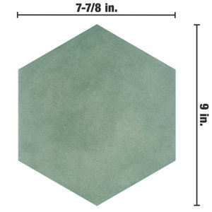 Merola Tile Matter Hex 7.88" x 9" Porcelain Stone Look Floor and Wall ...