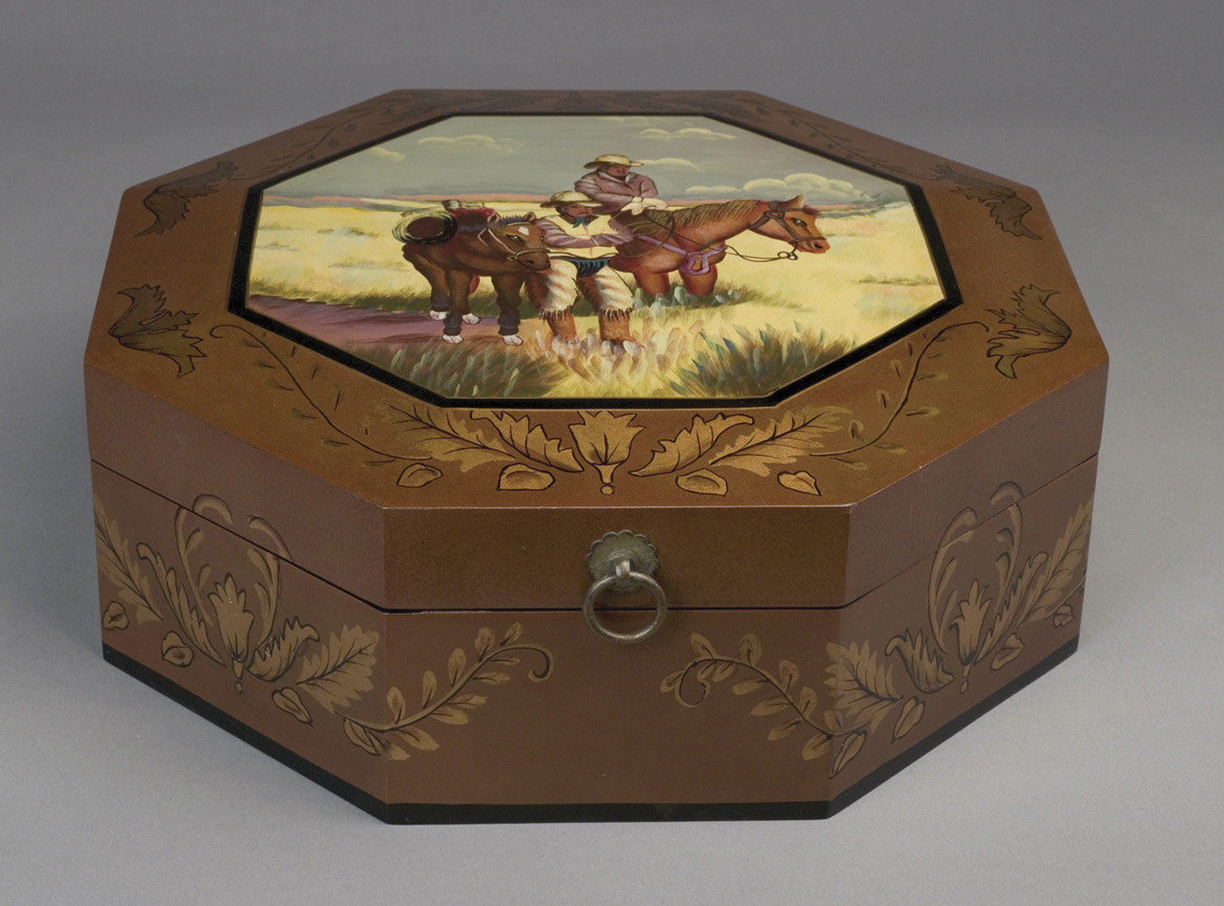 AA Importing Cowboys Octagonal Decorative Box | Wayfair