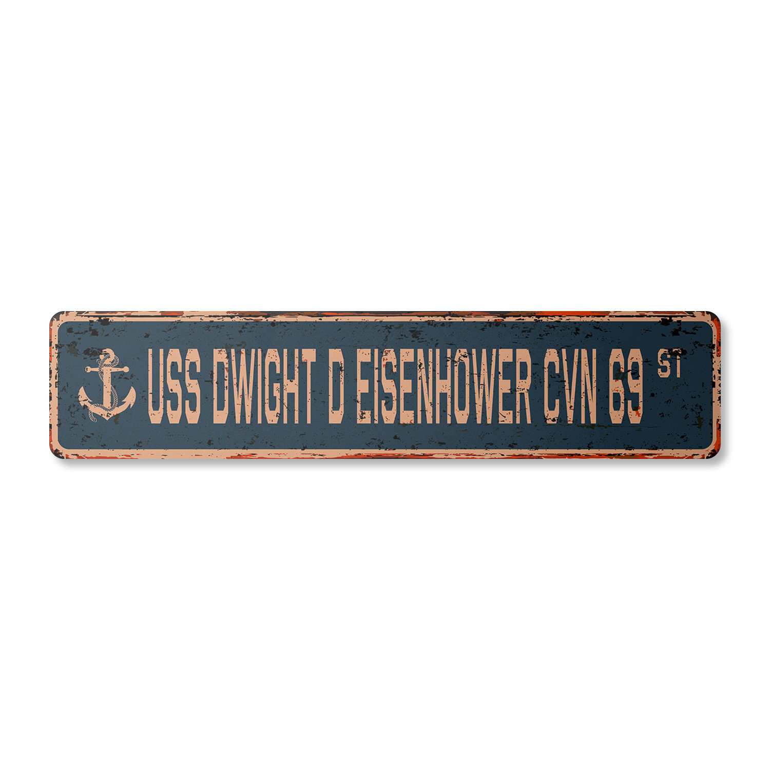 SignMission USS Dwight D Eisenhower CVN 69 Aluminum Street Sign | Wayfair