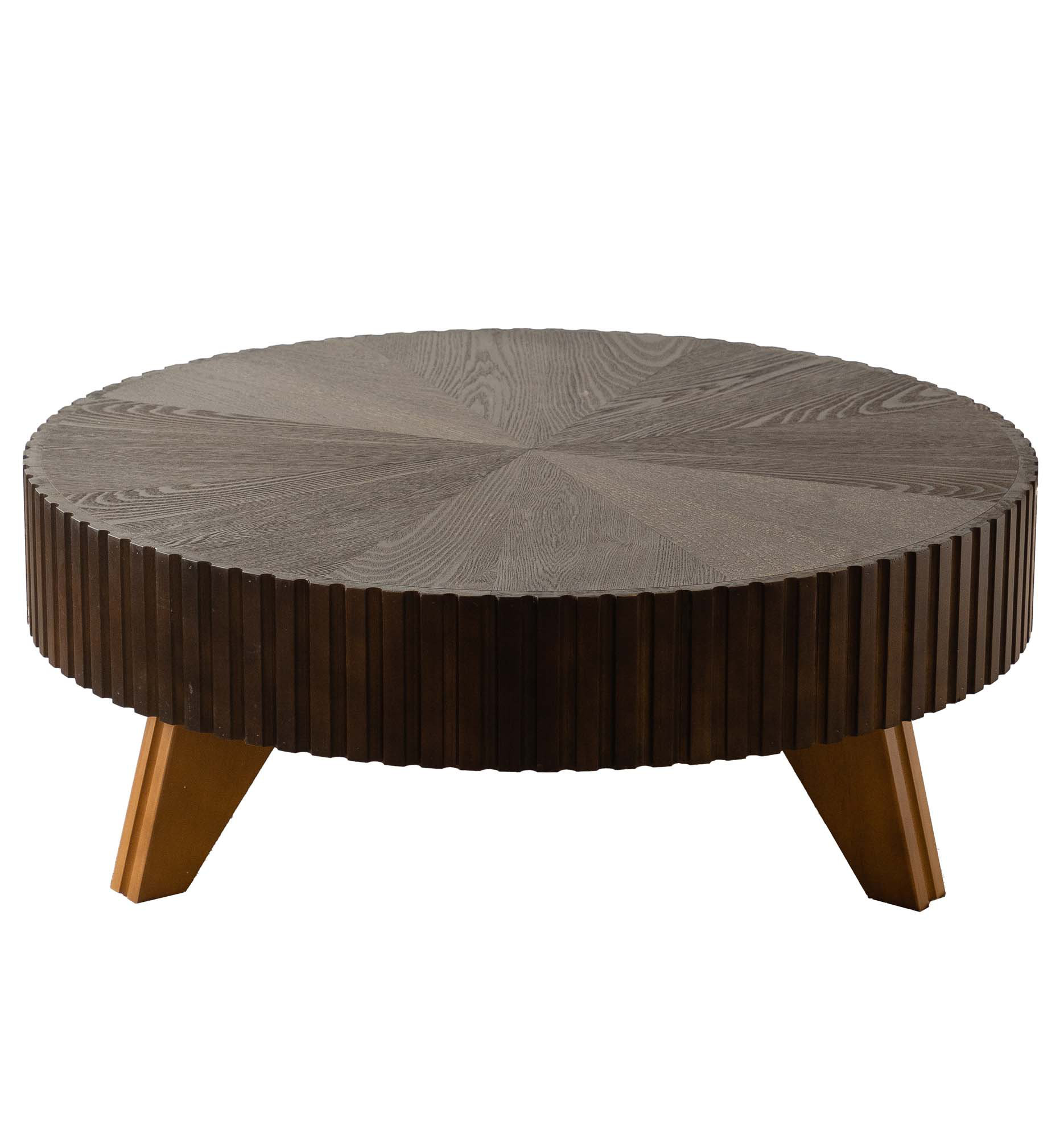 George Oliver 35.4" Round Retro Coffee Table With 3 Legs | Wayfair
