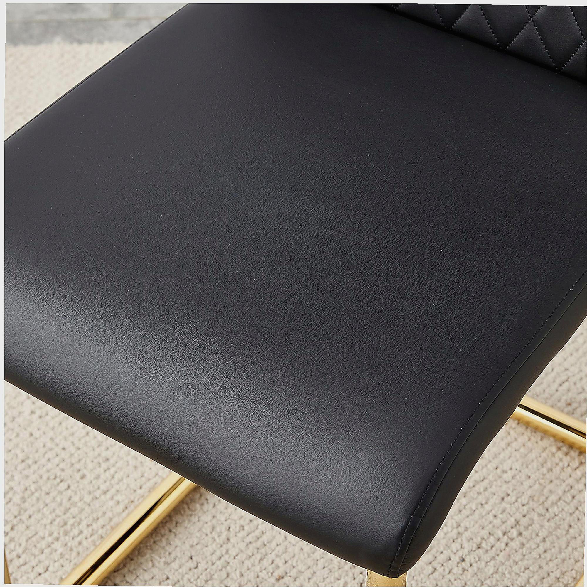 Wildon Home® Modern simulated leather padded dining table chair, dining ...