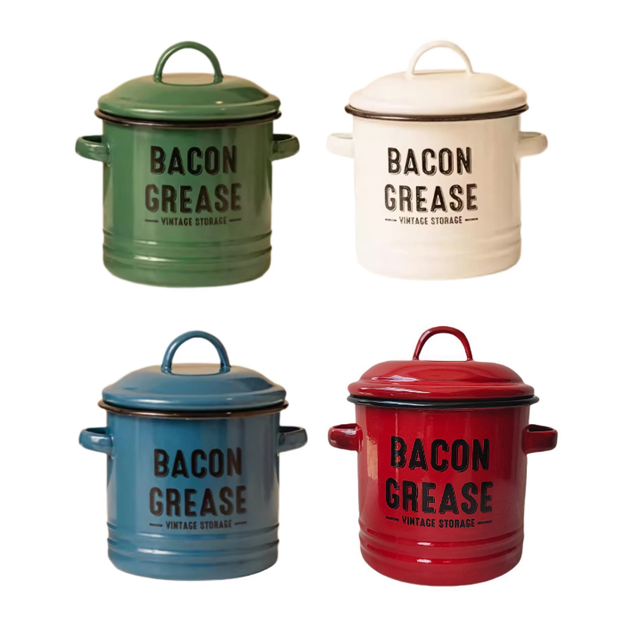 Gracie Oaks Bacon Grease Storage Container With Strainer - Vintage ...