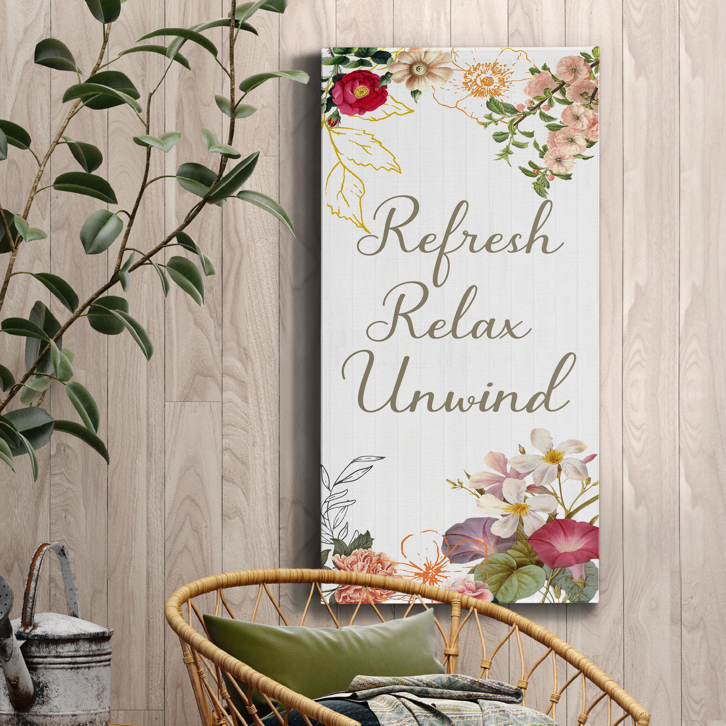 Trinx Refresh, Relax, Unwind - Wrapped Canvas Textual Art | Wayfair