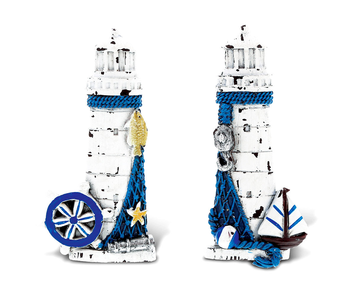 Longshore Tides 4 Piece Beliveau Lighthouse 3D Nautical Figurine Set ...