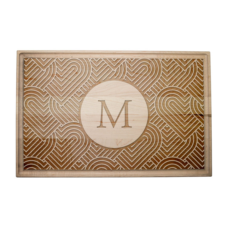 Designs Direct Creative Group Linework Heart Monogram Cutting Board ...
