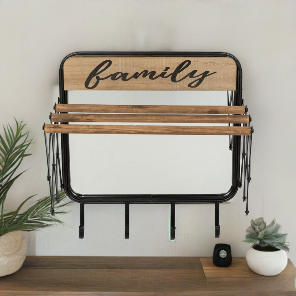 17 Stories Unity Mirror Wall Shelf | Wayfair