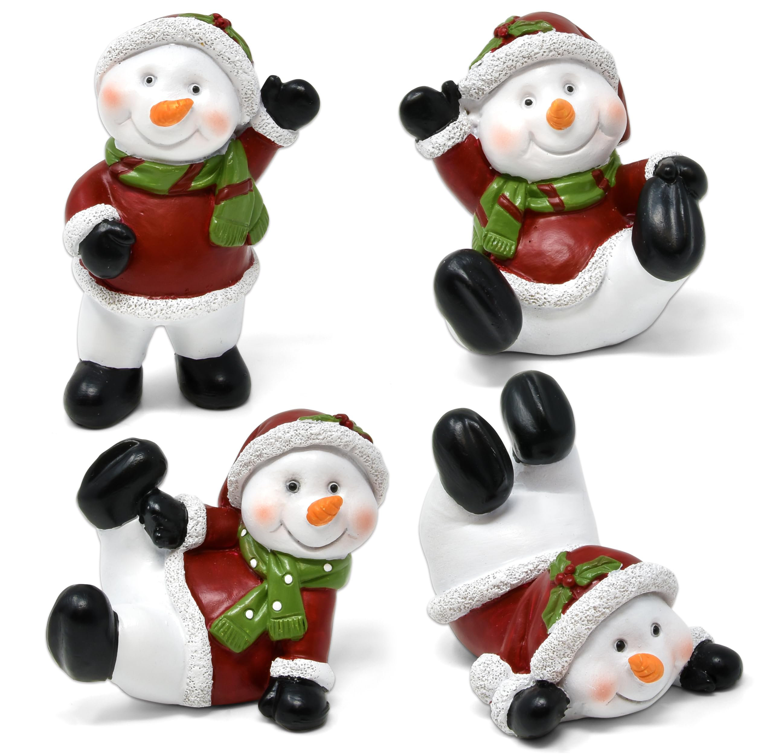 Ophelia & Co. Christmas Snowman Figurines Table Top Decor Set of 4 ...