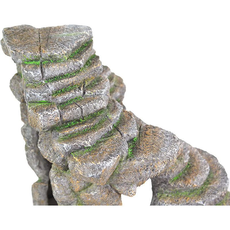 Penn Plax Reptology Extra Large Shale Scape Step Ledge & Cave Hideout ...