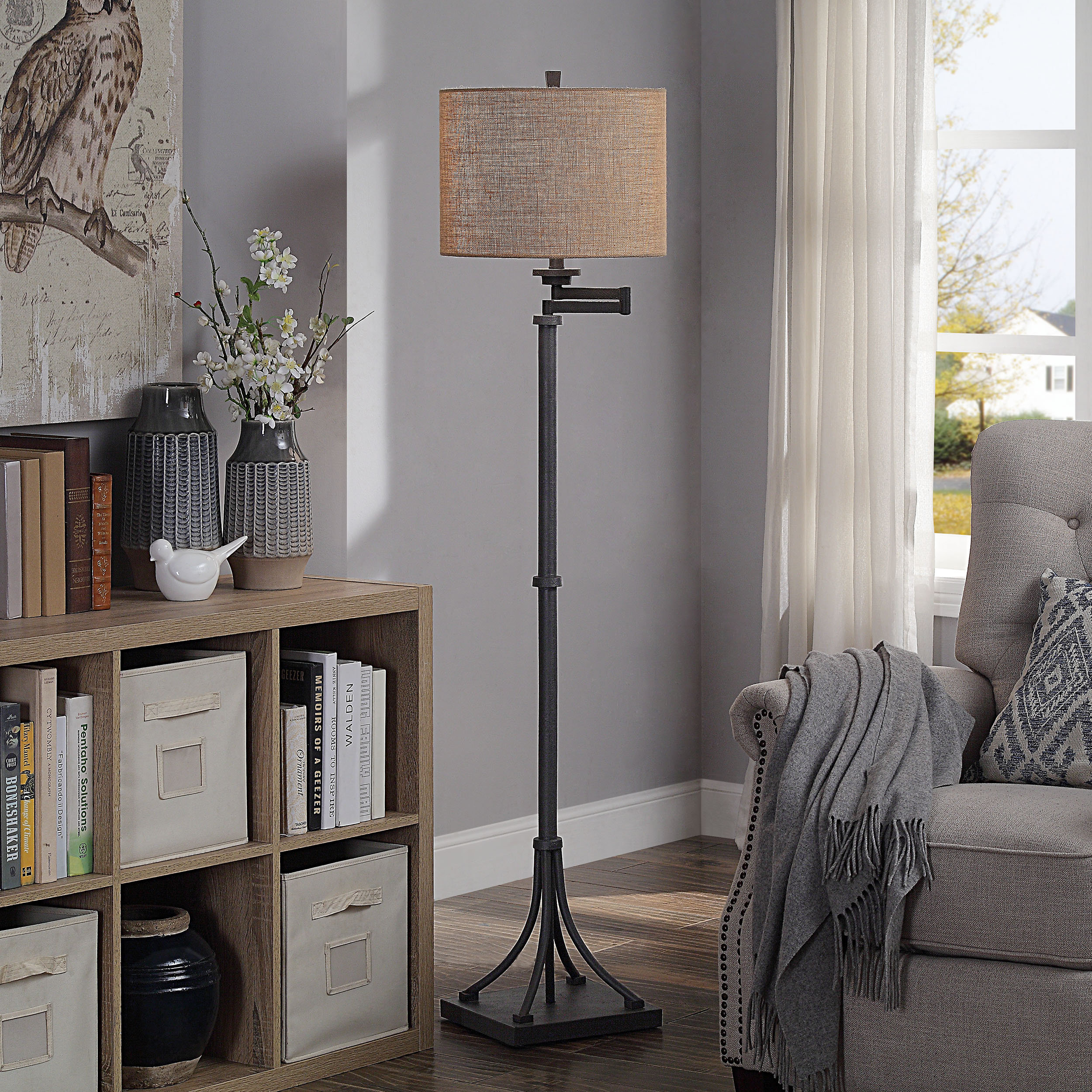 Red Barrel Studio® Lynas 64" Swing Arm Floor Lamp - Wayfair Canada