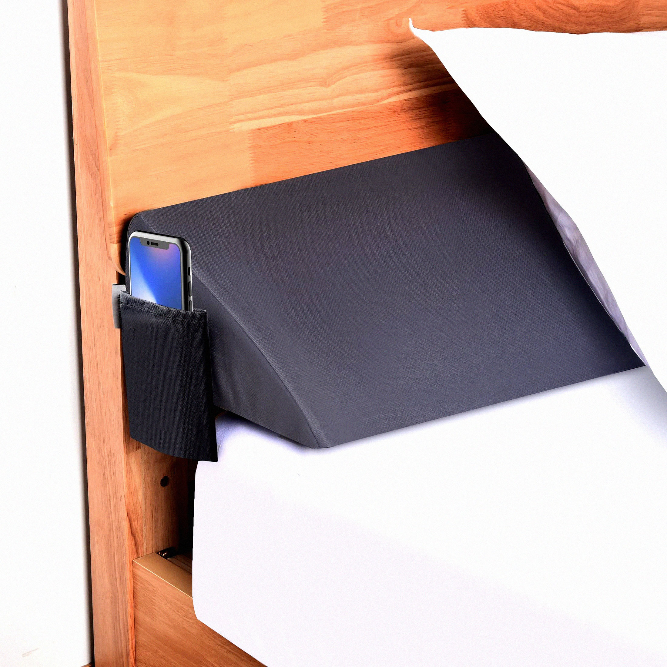 Alwyn Home GapGuard Bed Wedge Pillow - Headboard/Bed Gap Filler - Close ...