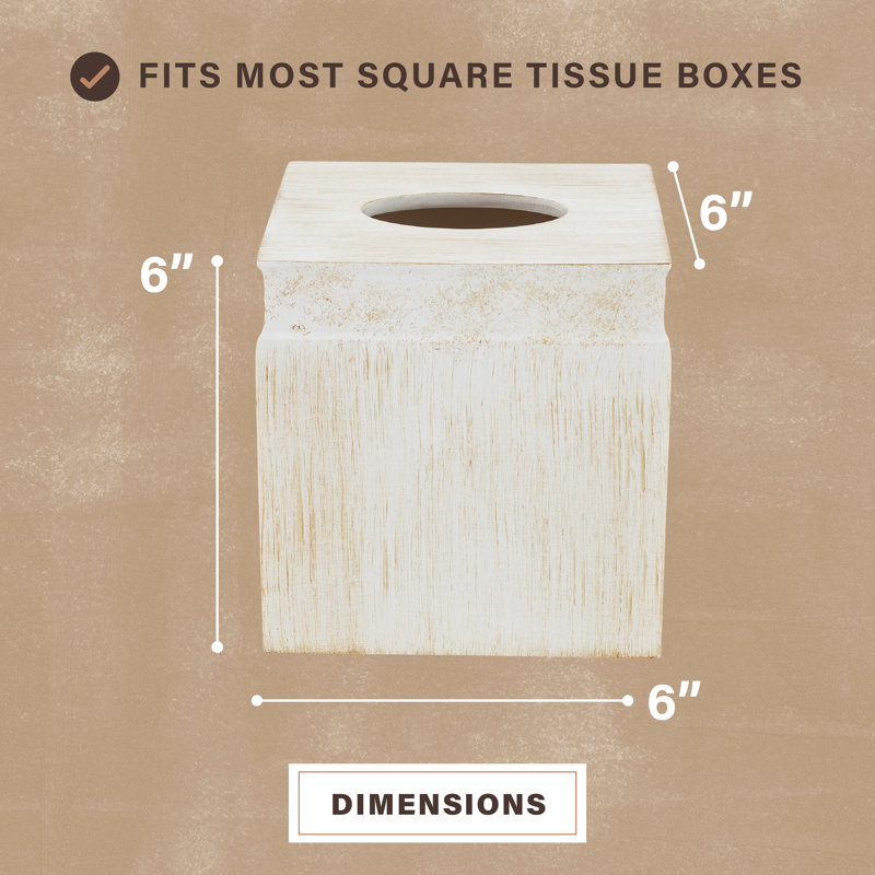 Creative Scents Rustic Luxe Square Tissue Box Cover | Wayfair