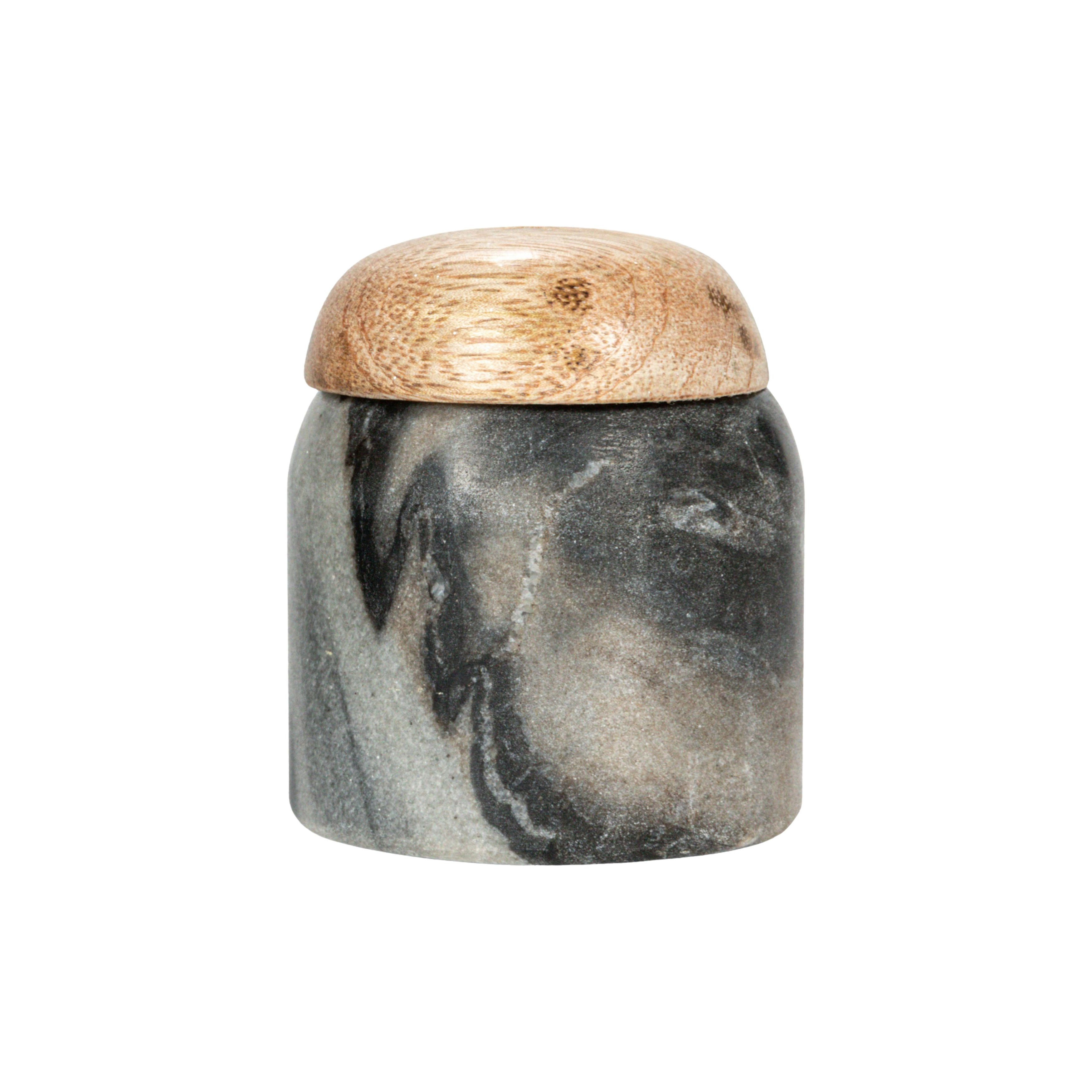 Gracie Oaks Eliza Marble and Mango Wood Pinch Pot with Lid - Wayfair Canada
