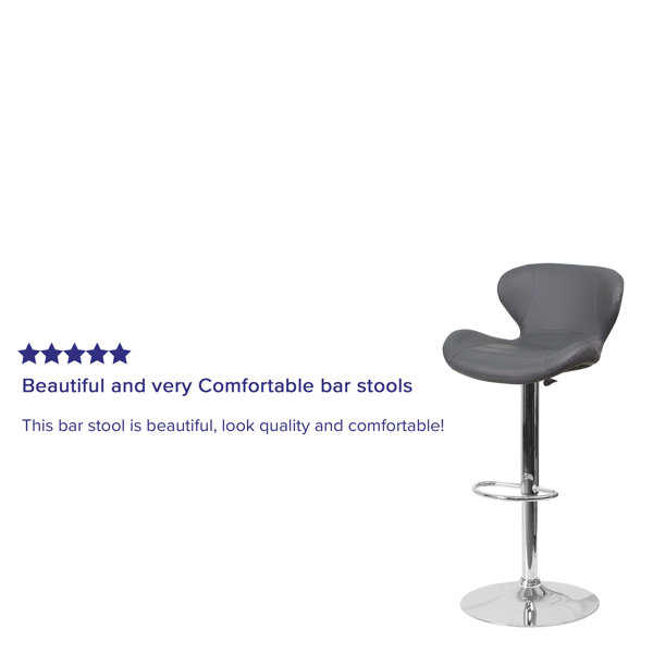 Orren Ellis Oakgrove Swivel Adjustable Height Bar Stool & Reviews | Wayfair