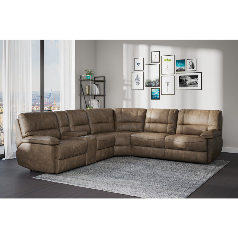 Red Barrel Studio® Mclendon 119.5" Wide Micro Suede Reclining Sofa ...