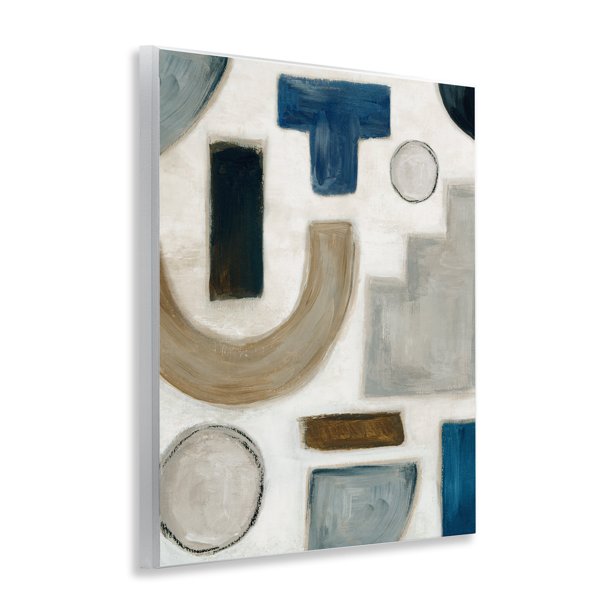 Highland Dunes Natural Tone Shapes Wall Plaque Art by Emma Peal | Wayfair
