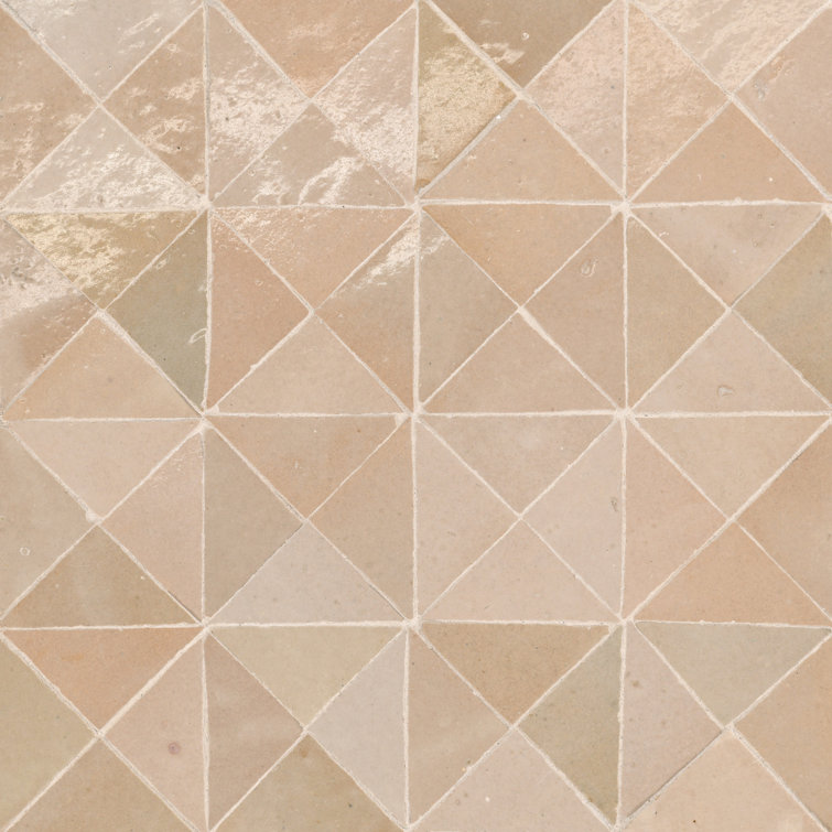 Bedrosians Zagora Triangle Glossy Zellige Mosaic Tile Tile | Perigold