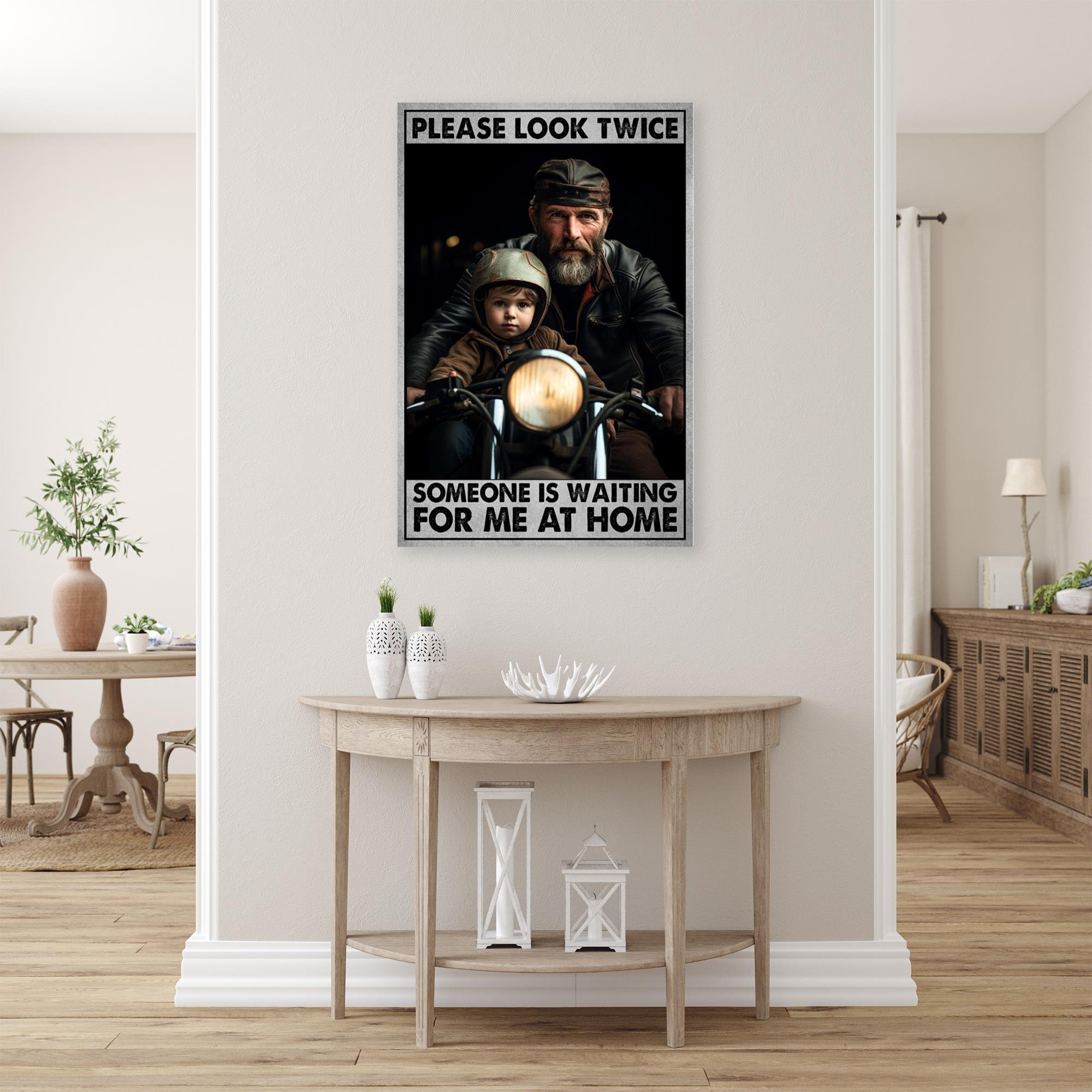 Trinx Someone Is Waiting For Me At Home - 1 Piece Rectangle Graphic Art ...