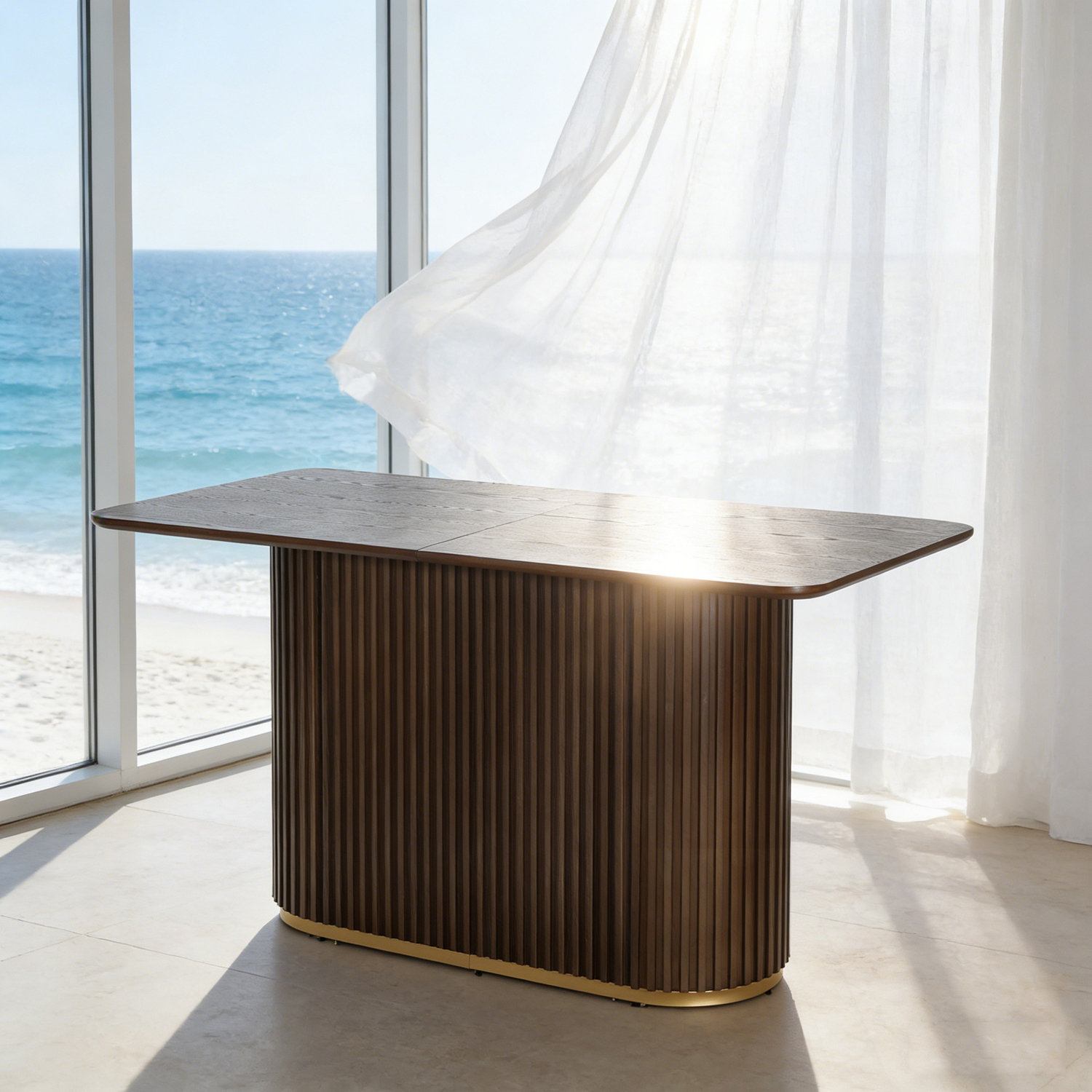 Corrigan Studio® Rectangular Wooden Dining Table With Sturdy Base | Wayfair