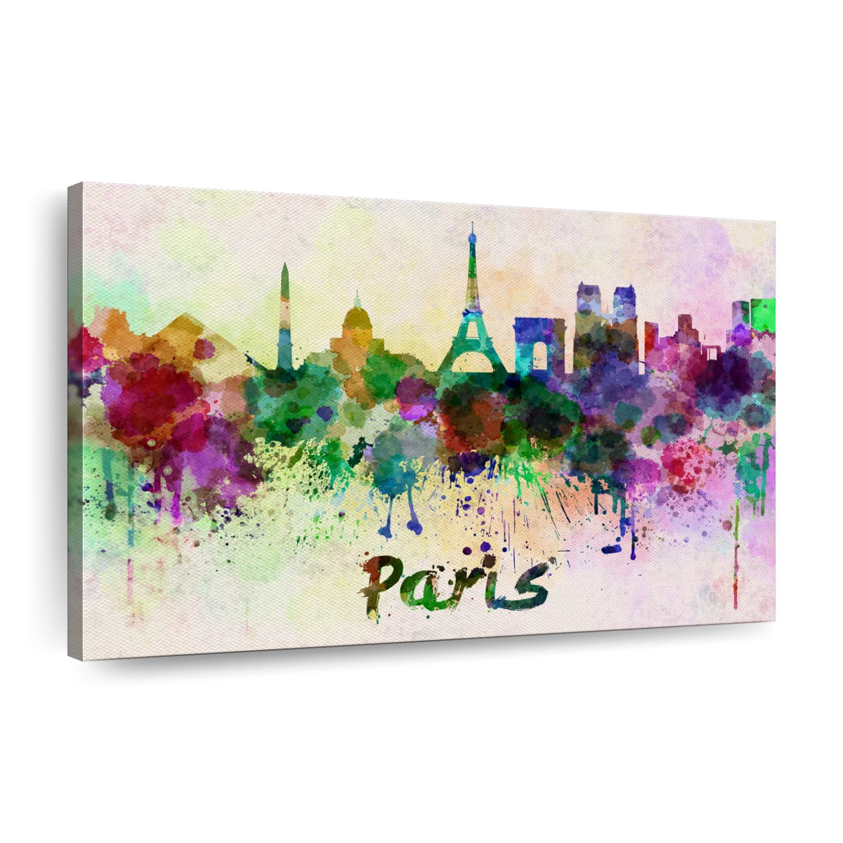 Ebern Designs Paris Skyline Colours On Canvas Print - Wayfair Canada