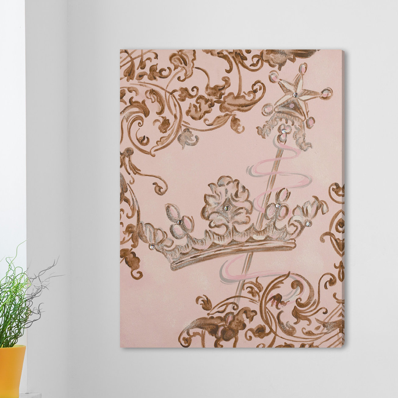 Marmont Hill "Lavish Crown" by Reesa Qualia Painting Print on Wrapped ...