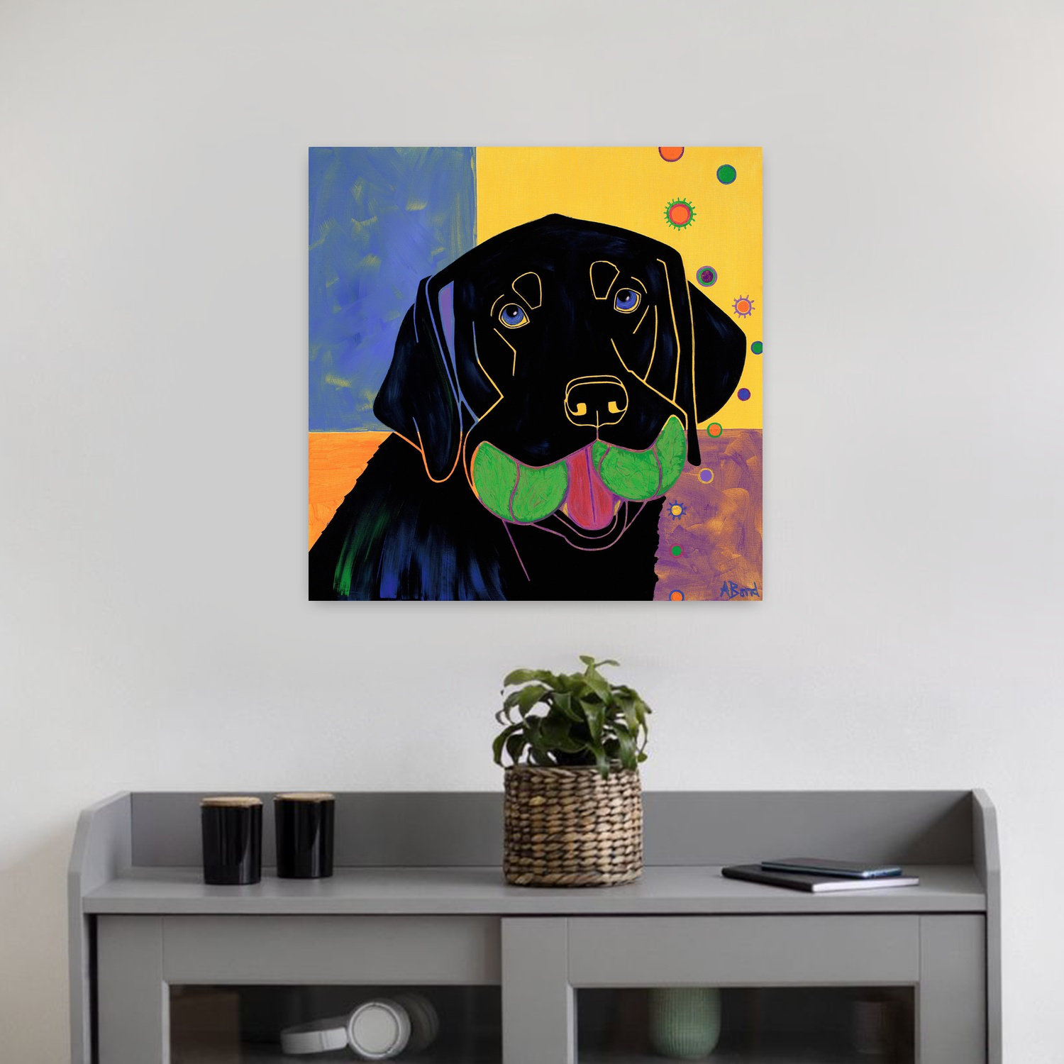 Latitude Run® Baller Contemporary Dog Art | Wayfair