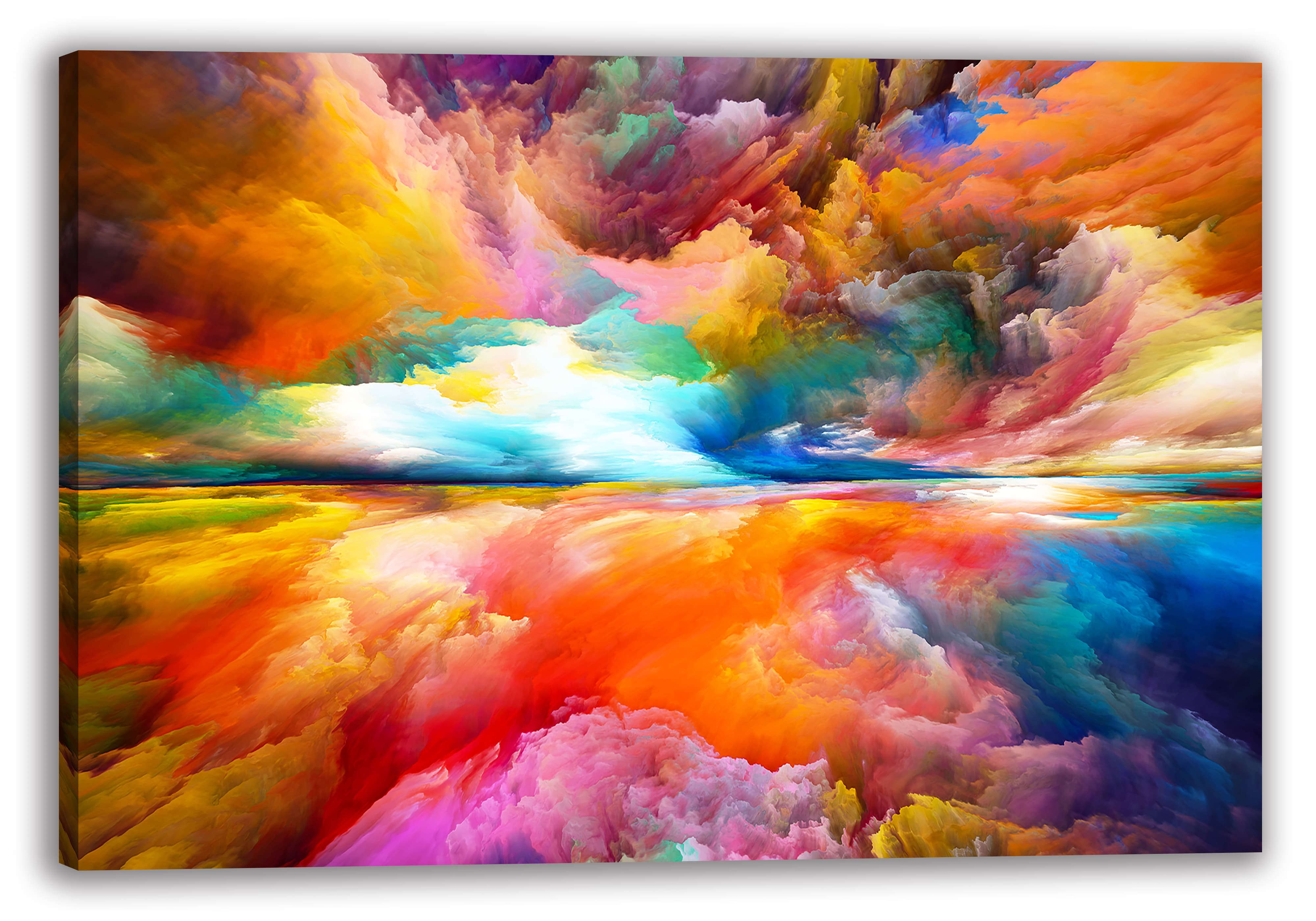 Orren Ellis Abstract surreal sunrise creativity art - Wrapped Canvas ...