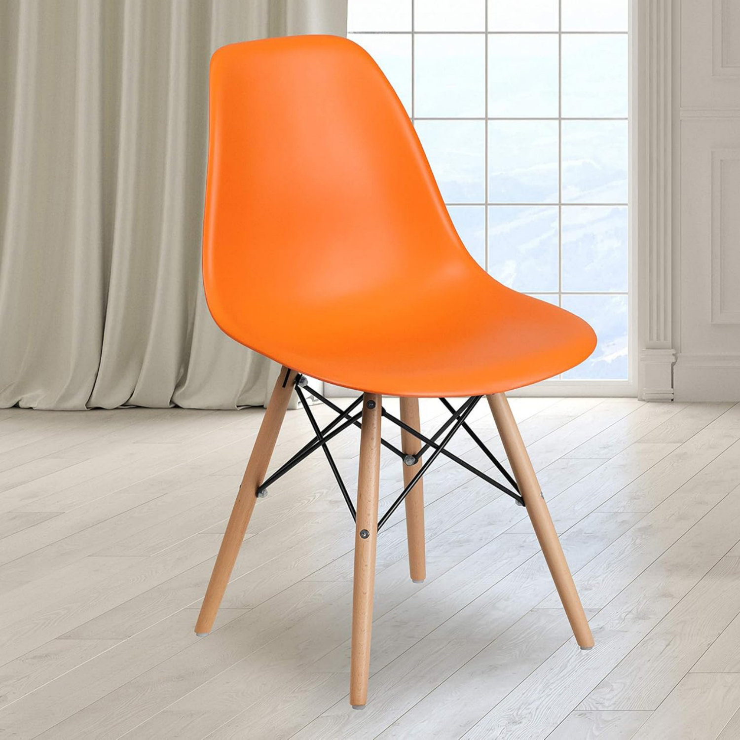 Ameriwood Plastic Chair with Wooden Legs | Wayfair