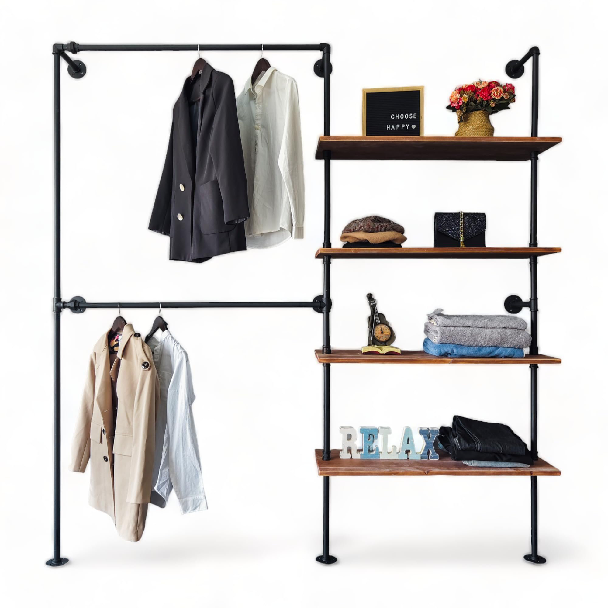 Extension Industrial Pipe Clothing Rack | Wayfair