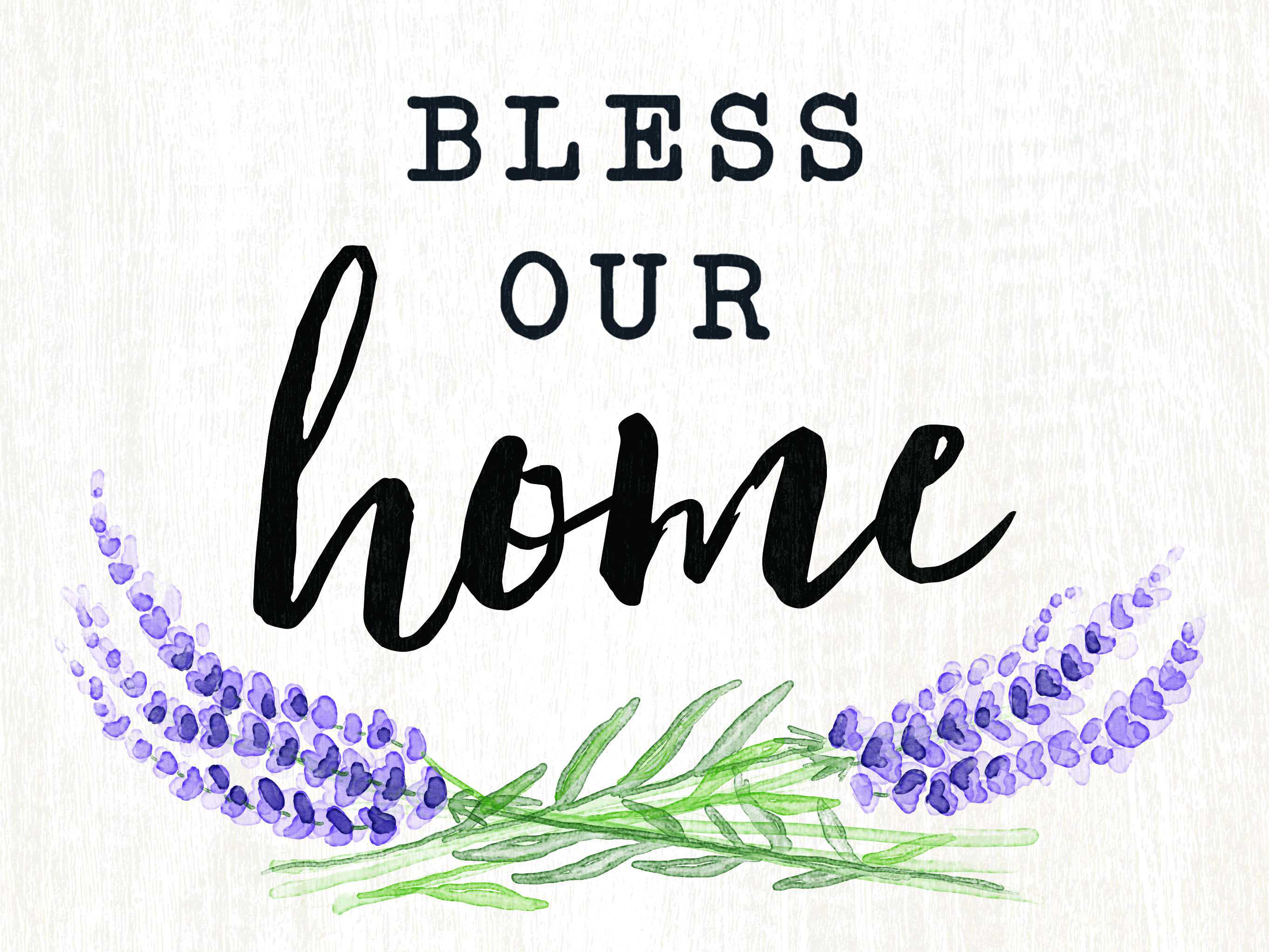 Ophelia & Co. Bless Our Home Lavender - Wrapped Canvas Print - Wayfair ...