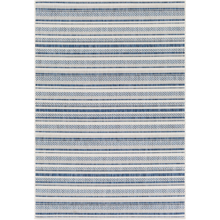 Beachcrest Home Bellino Striped Denim Indoor/Outdoor Area Rug & Reviews ...