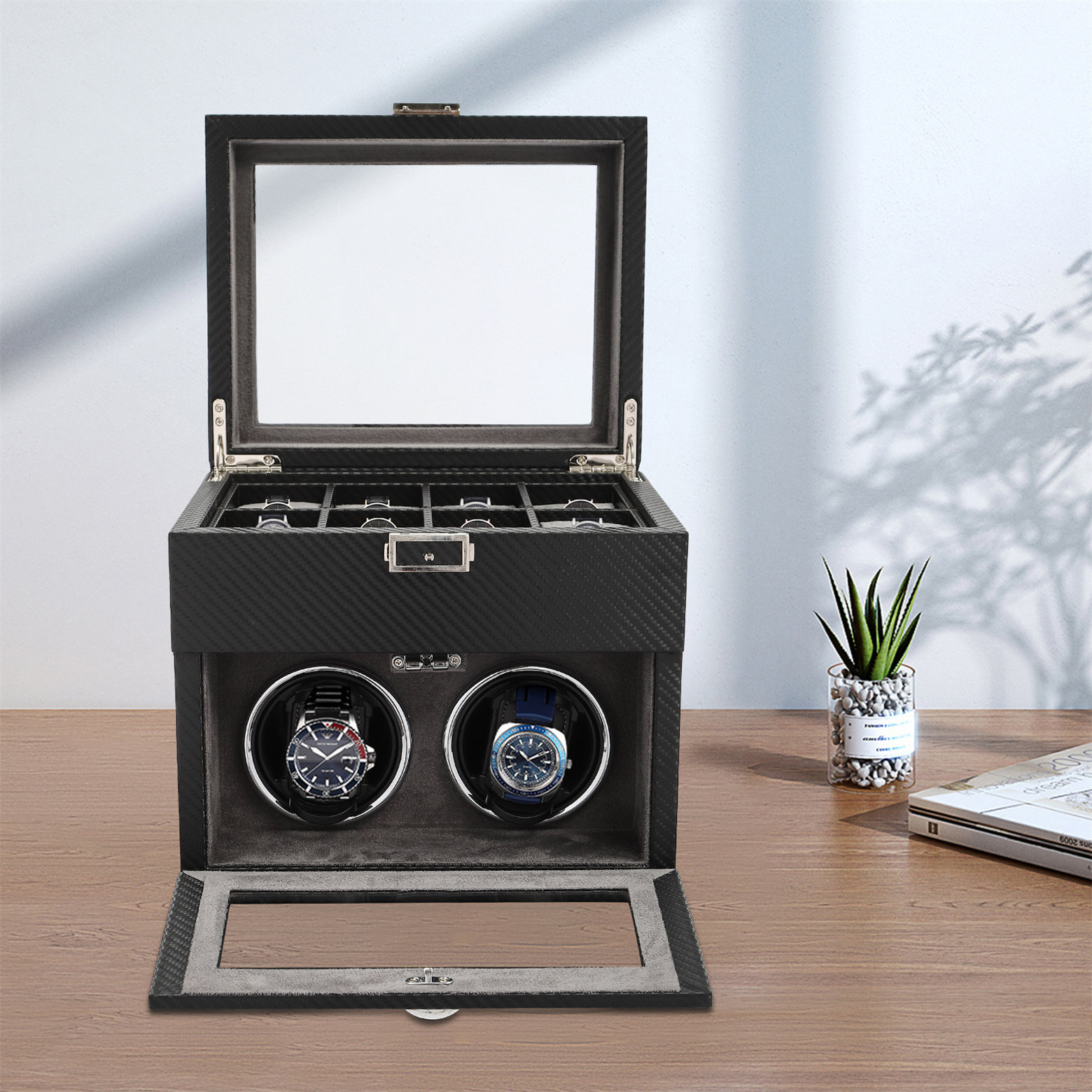 Latitude Run® Gavy Wood Watch Box + Watch Winder - Wayfair Canada