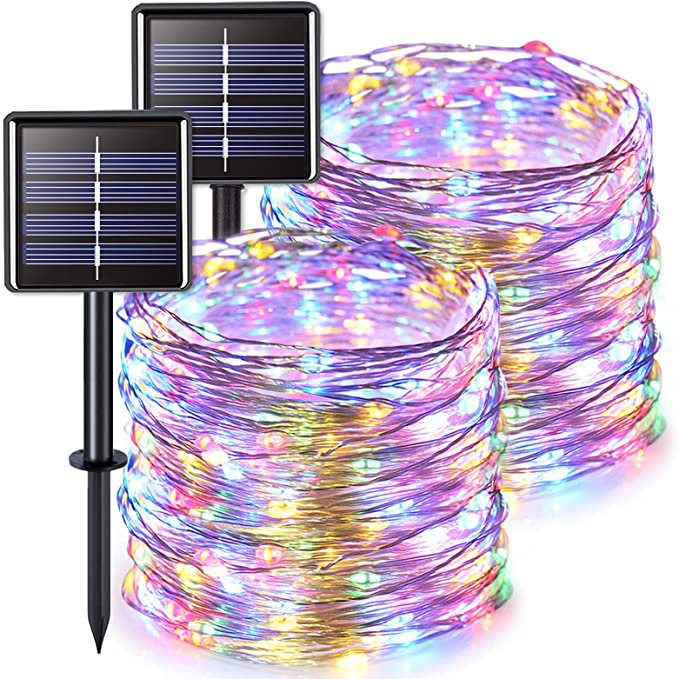 Arlmont & Co. Solar String Lights Holiday Decorations Mini 200 LED ...