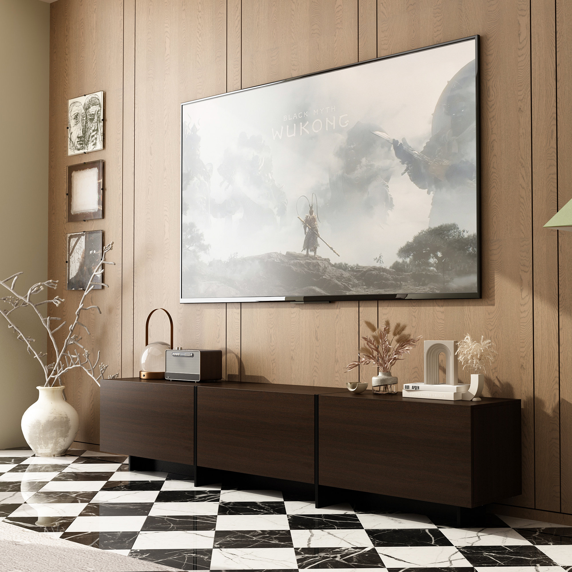 Ebern Designs Modern Minimalist TV Stand With Hidden Storage And Soft ...