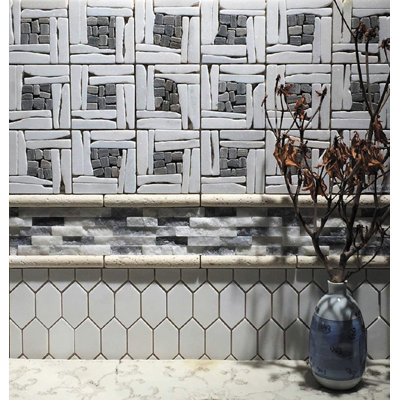 Intrend Tile Landscape Wonder 1" x 4" Aluminium Novelty Mosaic Wall ...