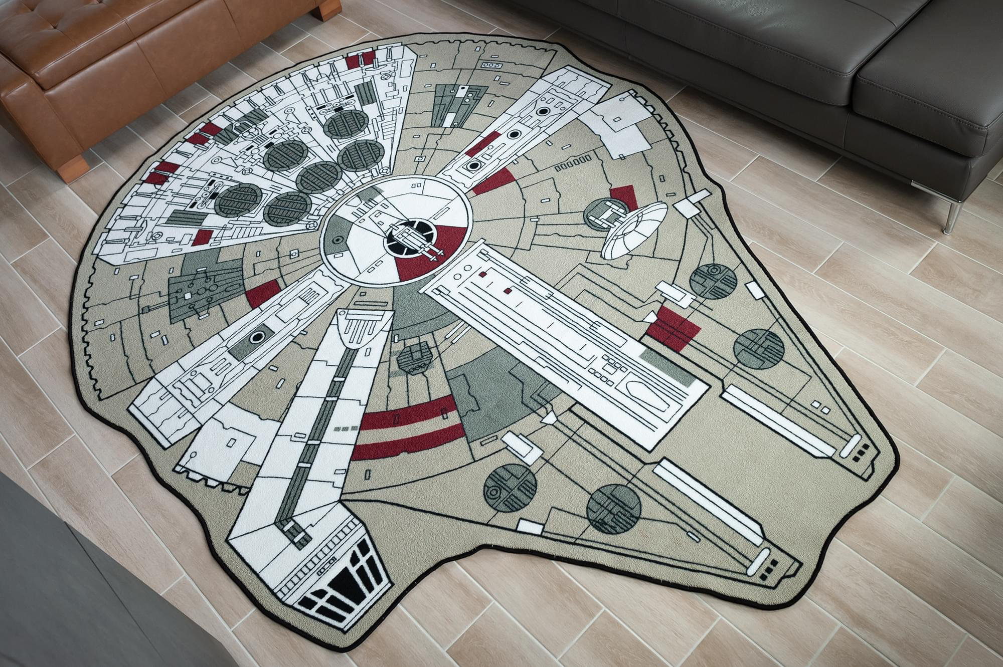 Trinx Star Wars Millennium Falcon Large Area Rug | 79 X 104 Inches ...