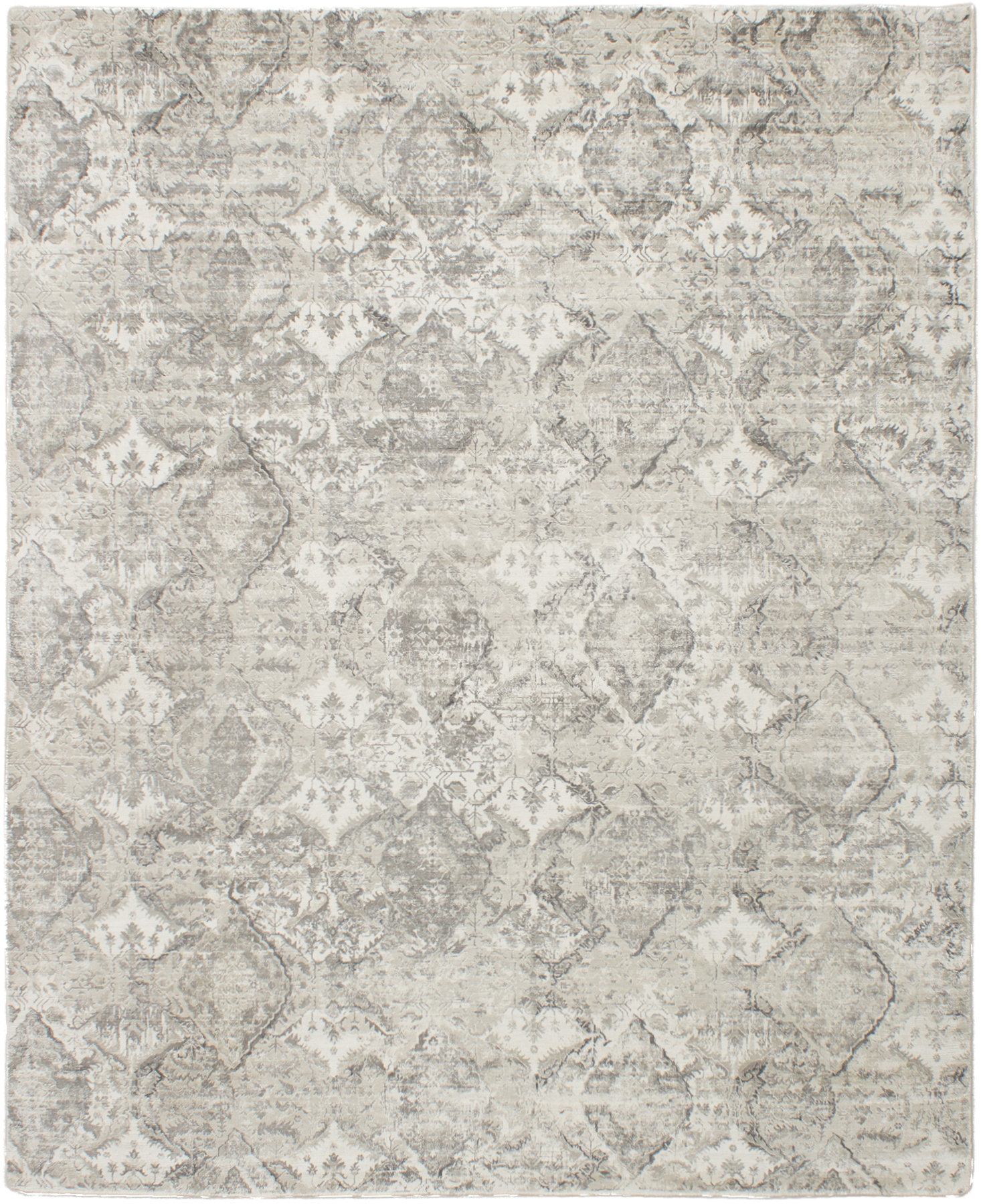 One Allium Way® Alexandra Hand-Woven Flatweave Silk Light Gray Area Rug ...
